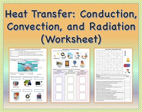 Heat Transfer Conduction Convection And Radiation Worksheet