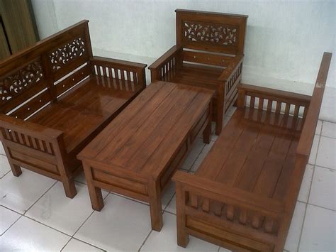21 Model Kursi Tamu Kayu Jati Minimalis Terbaru 2022 Dekorrumah Net