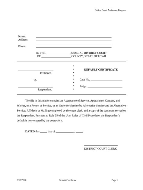Certificate Of Default Fill Out Sign Online DocHub
