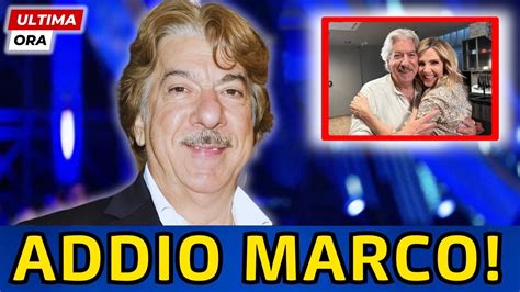 ADDIO MARCO COLUMBRO LA TERRRIBILE NOTIZIA DI POCHI MINUTI FA GELA I