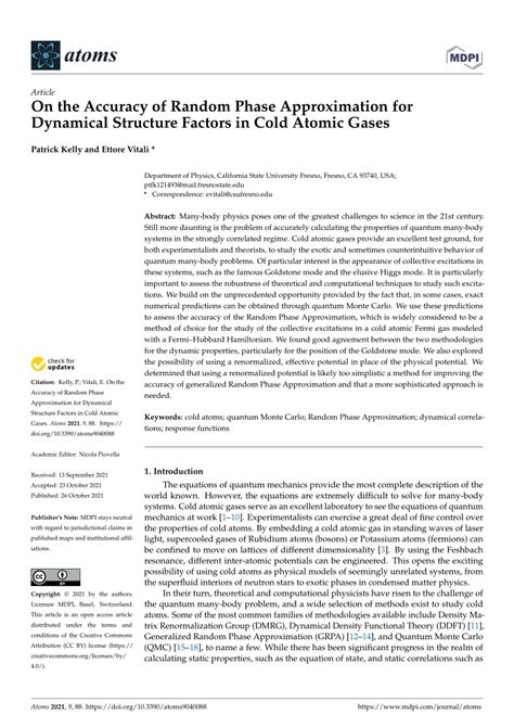 pdf on the accuracy of random phase approximation for dynamical structure factors in cold