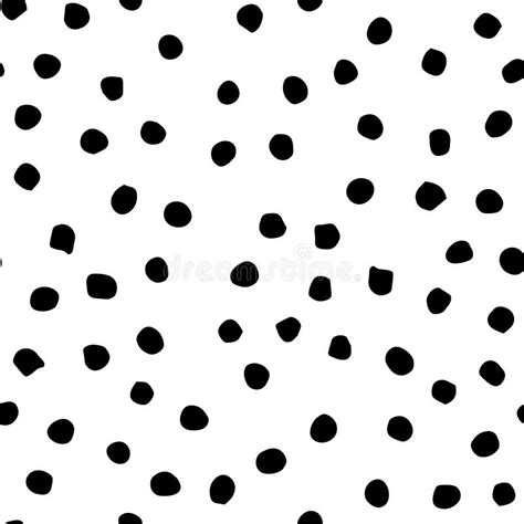 Polka Dots Background Black And White Clipart