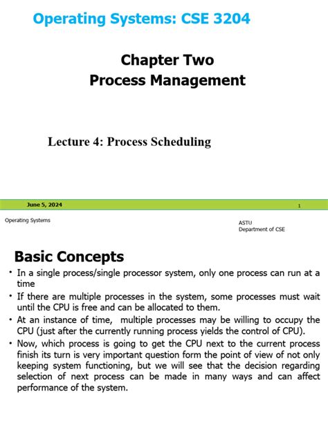 lecture 4 process scheduling 3 pdf scheduling computing process computing