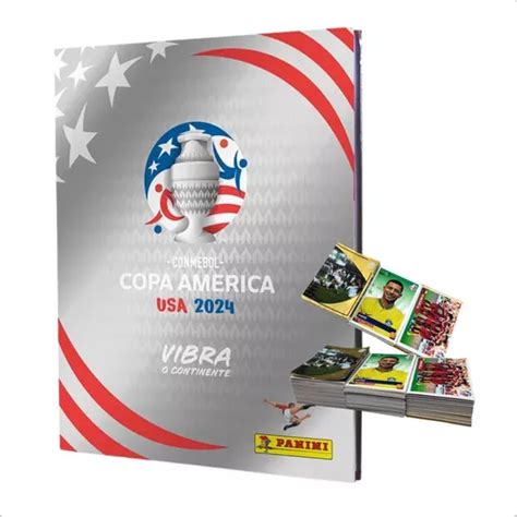 Álbum Capa Dura Prata Exclusivo Conmebol Copa América Usa 2024