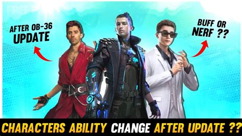 Characters Ability Change After Ob Update Free Fire Ob