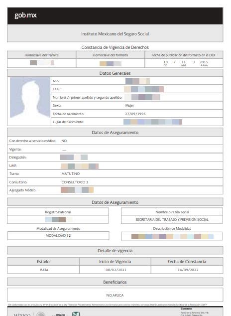 Constancia De Vigencia De Derechos Del Imss Porn Sex Picture