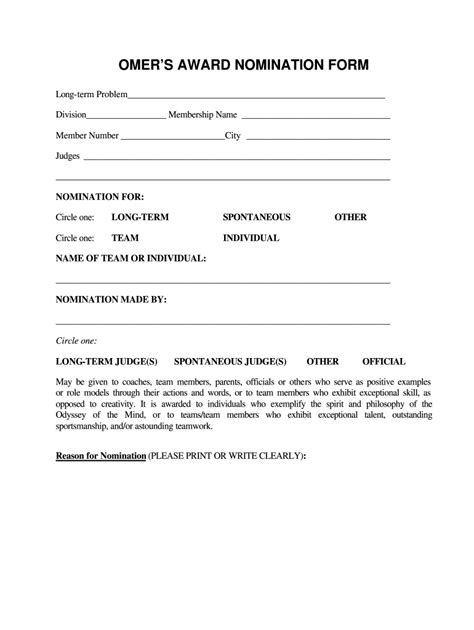 Writing An Award Nomination Example Editable Template AirSlate SignNow