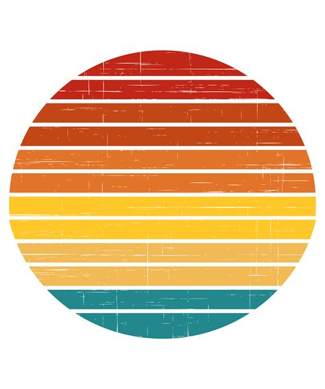 Free Retro Sunset PNG File For Print On Demand Use Sunset Graphic