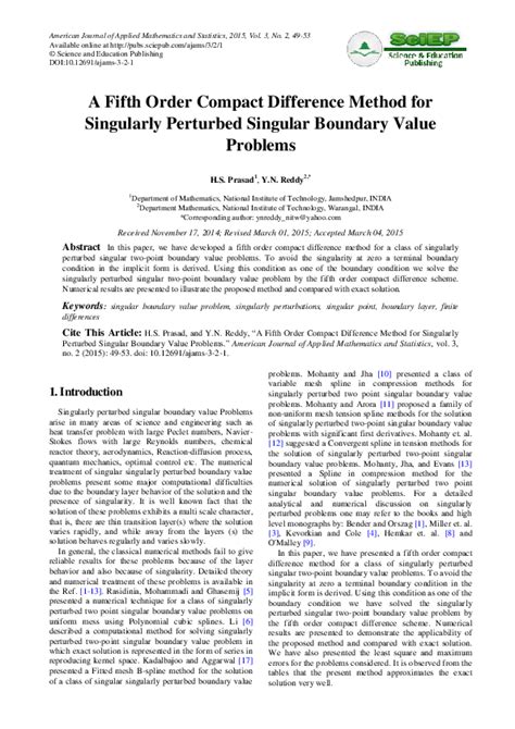pdf a fifth order compact difference method for singularly perturbed singular boundary value