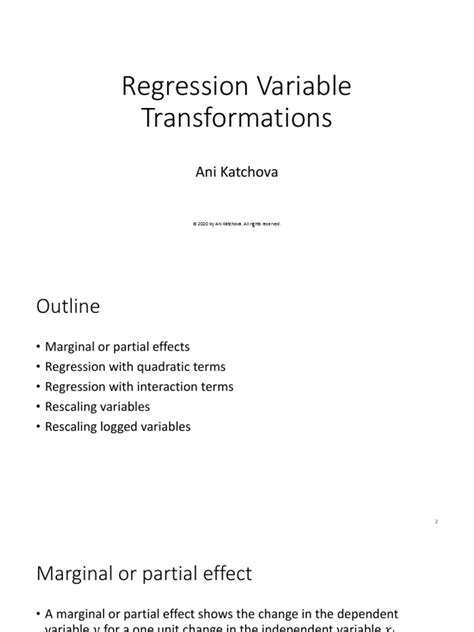 6 regression variable transformations pdf regression analysis dependent and independent