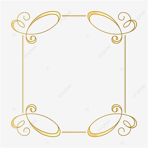 Gold Rectangle Frame Vector Hd Images Shiny Rectangle Frame With