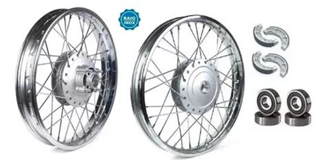 Par Aro Roda Raio Inox Cg Fan Tambor Lona Rolament