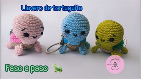 Llavero de tortuguita tejido a crochet amigurumi fácil y rápido