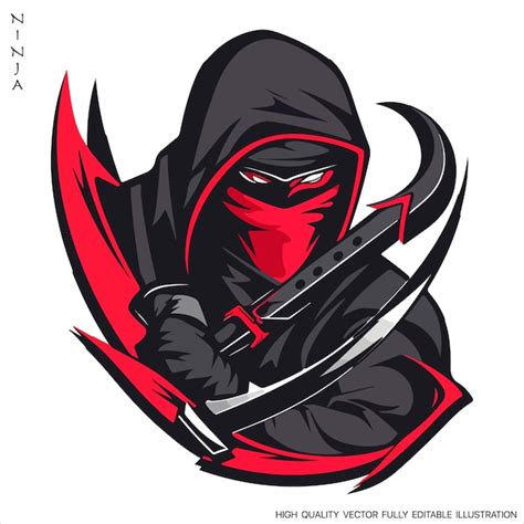 Premium Vector Ninja Mascot Logo Vector Template Creative Ninja