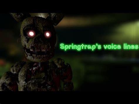 SFM FNAF Springtrap AR Voice Lines From FNAF AR Lol YouTube