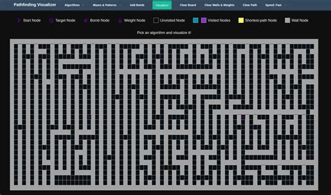 Github Hemcharan22pathfinding Visualizer V2 A Pathfinding Visualiser For Various Searching
