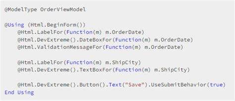 b s端界面控件devextreme asp mvc入门级教程：razor语法 强类型辅助方法 devexpress控件中文网
