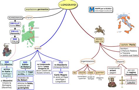 Mappe Per La Scuola Regno Dei Longobardi