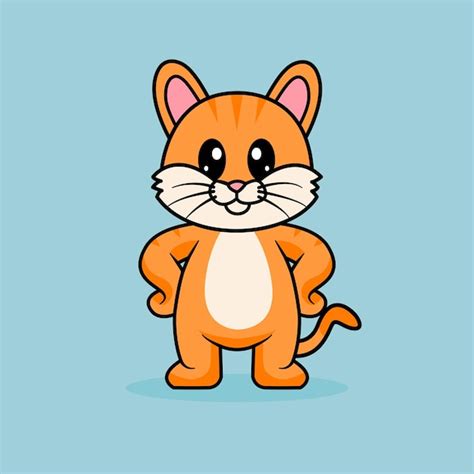 Gatos de dibujos animados divertidos lindo diseño de vector de gato