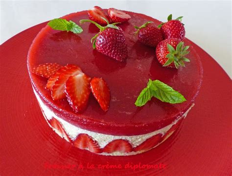 Fraisier à la crème diplomate Croquant Fondant Gourmand