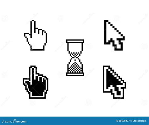 Set Many Different Cursors Stock Illustrations 6 Set Many Different