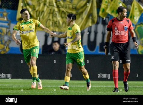Nicolas Fernandez Of Argentina S Defensa Y Justicia Is Congratulated By