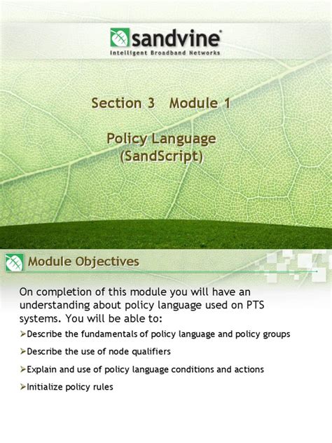 s03m01 policy language pdf transmission control protocol port computer networking