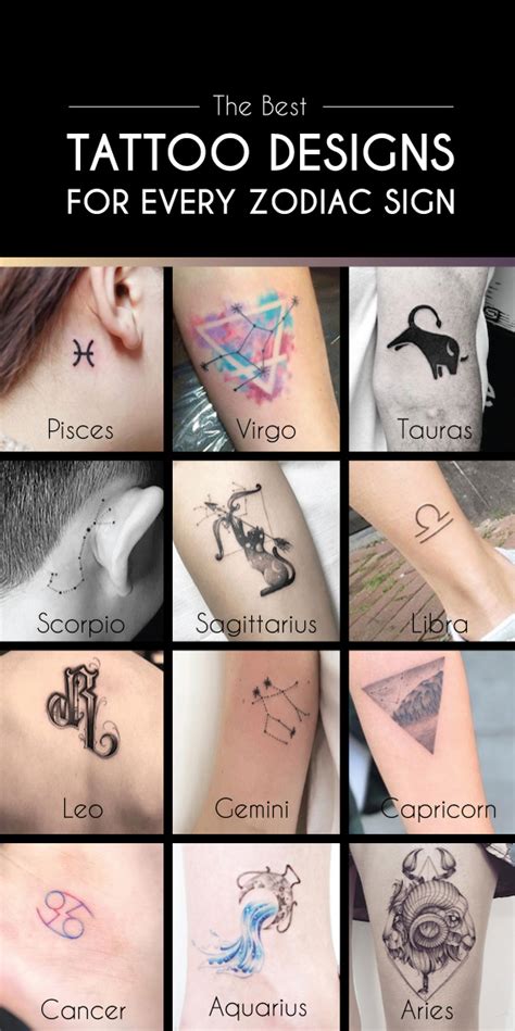 Pisces Zodiac Symbol Tattoo Design