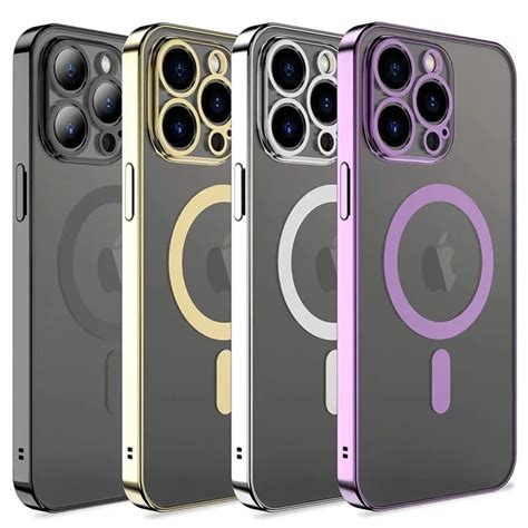 Funda Magn Tica Transparente De Lujo Para Iphone Carcasa De Carga