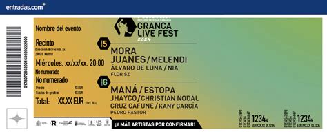 Entradas Para GRANCA Live Festival En LAS PALMAS DE GRAN CANARIA 05 07