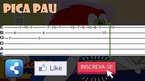 Pica Pau Violão Tutorial Tablatura Melodia Leozinho YouTube