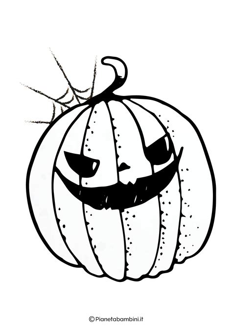60 Disegni Di Zucche Di Halloween Da Colorare PianetaBambini It