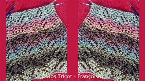 Tuto Tricot Écharpe Point Ajouré Triangle Point Mousse facile sur 10