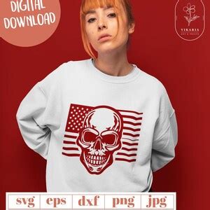 Usa Flag Skull Svg Us Skull Svg Distress Flag Svg Skull Svg