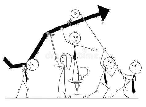 Historieta De Los Hombres De Negocios Del Concepto Del Trabajo En