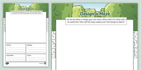 Design A Maze Worksheet Teacher Made Twinkl Worksheets Library