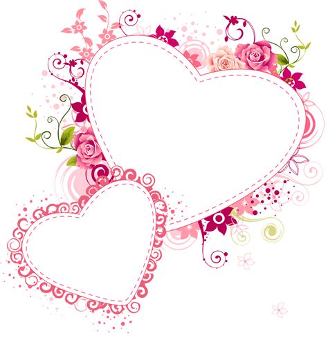Pink Hearts Transparent Frame Pink Heart Heart Frame Pink Picture