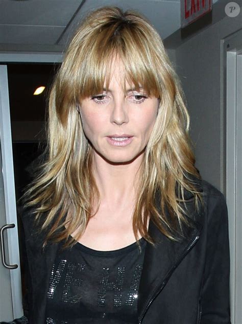 Photo Avant Apr S Coiffure Heidi Klum Avec Une Frange Purepeople