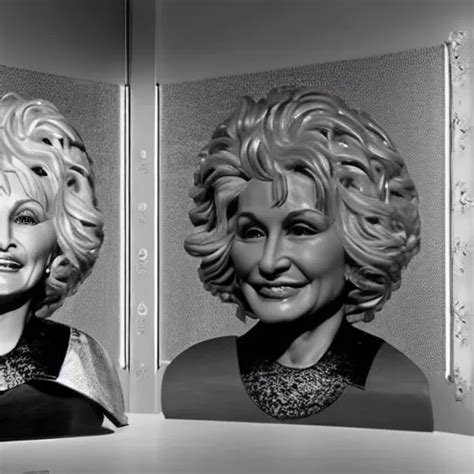 A Polymer Sculpture Of Dolly Parton In A Museum Hd Stable Diffusion