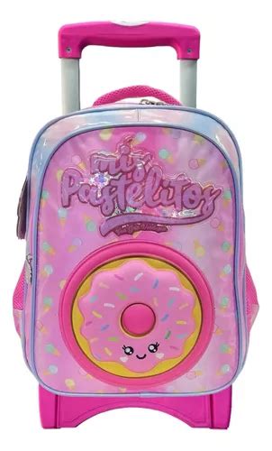 Mochila Mis Pastelitos Original Ruz Tama O Primaria Con Ruedas Env O