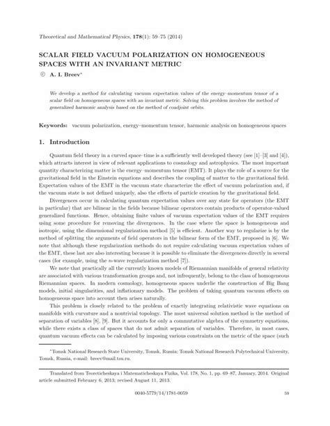 pdf scalar field vacuum polarization on homogeneous spaces with an invariant metric dokumen tips