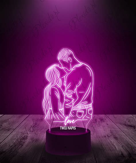 Lampka Led D Plexido Prezent Walentynki Zakochana Para Plexido Pl