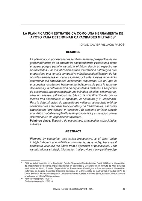 Dialnet La Planificacion Estrategica Como Una Herramienta De Apoy