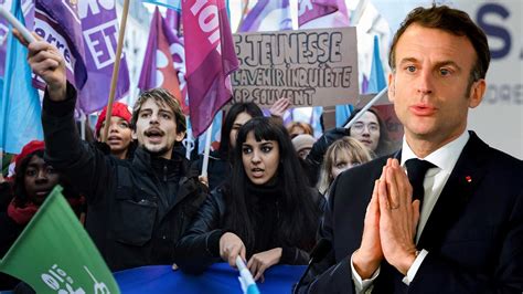 Protester Mot Macrons Nya Pensionsreform Dagens ETC
