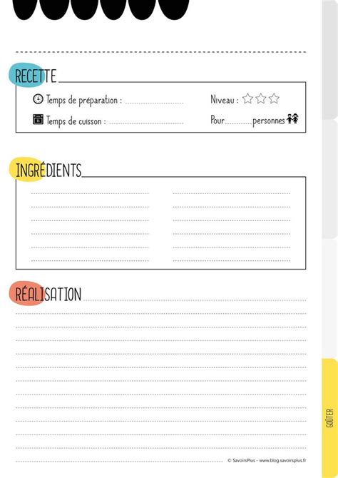 T L Chargement Carnet De Recettes Le Blog Savoirsplus Carnet De