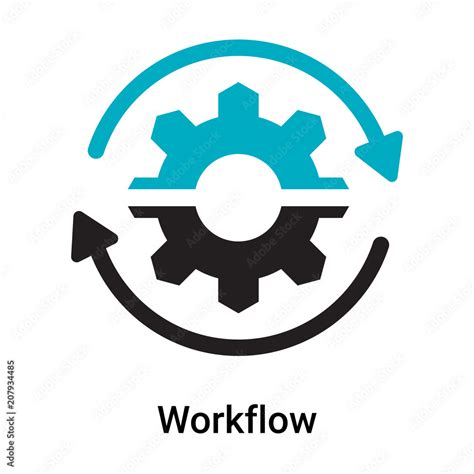 Workflow Icon Vector Sign And Symbol Isolated On White Background