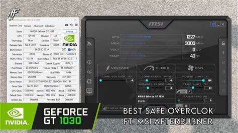 Gt Best Safe Overclock Settings Ft Msi Afterburner Youtube
