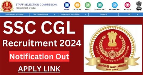 SSC CGL Recruitment 2024 Apply Online Notification Out Syllabus And
