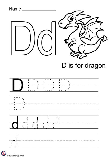 Letter D Free Worksheets Printable Online