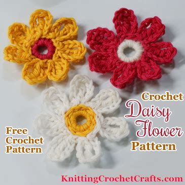 Crochet Small Daisy Flower Pattern Best Flower Site